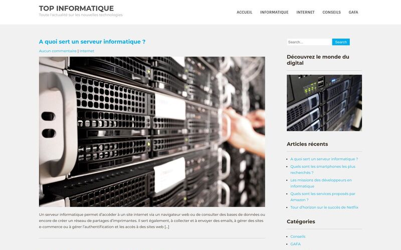 Top informatique – Toute l’actualité sur les nouvelles technologies ...